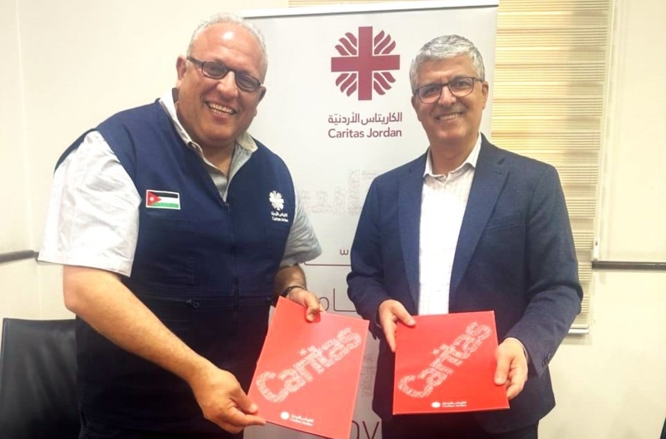 Signing of a MoU between Caritas Jordan and Taawon to Support the Gaza ...